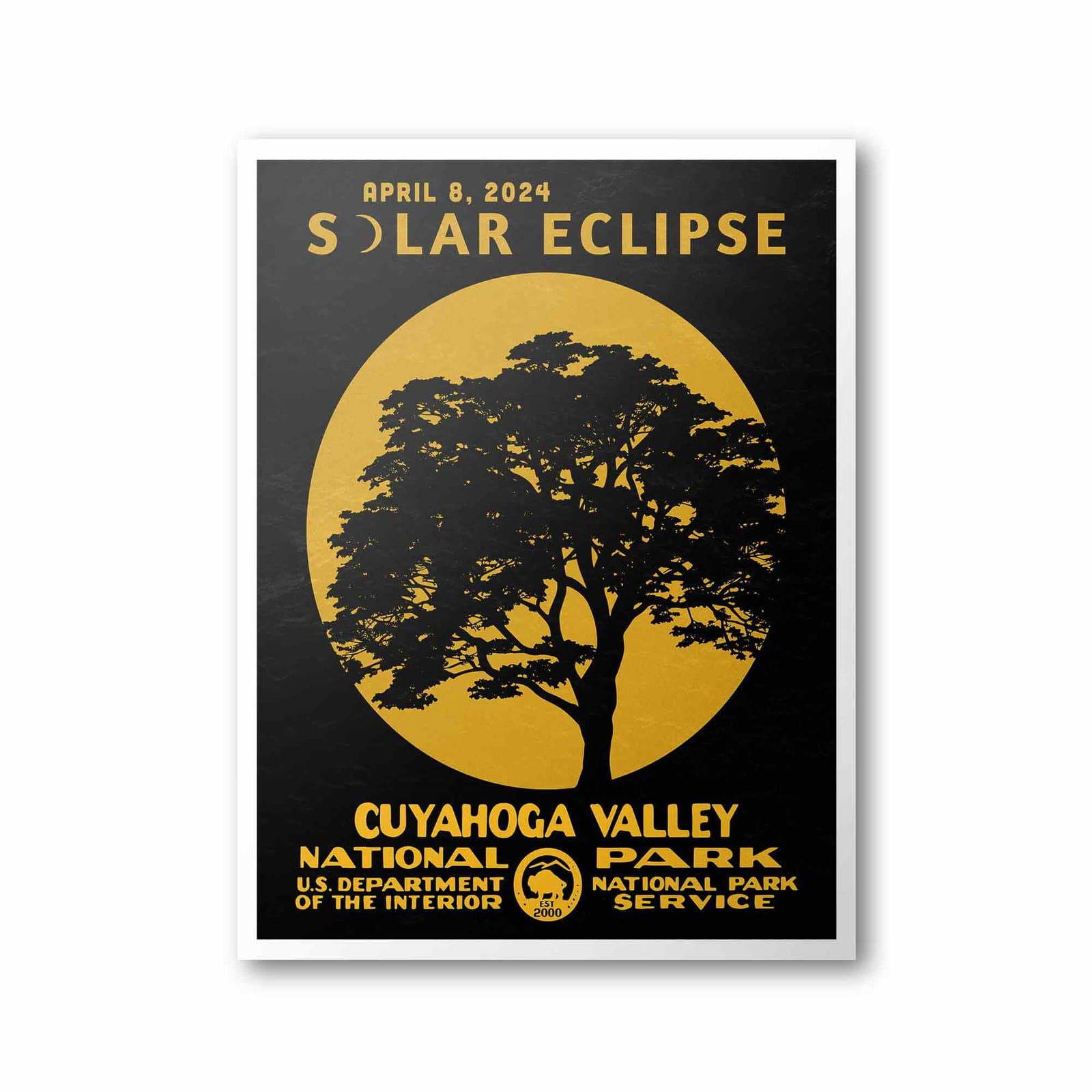 Cuyahoga Valley National Park Solar Eclipse 2024 Poster | 2024 Great ...