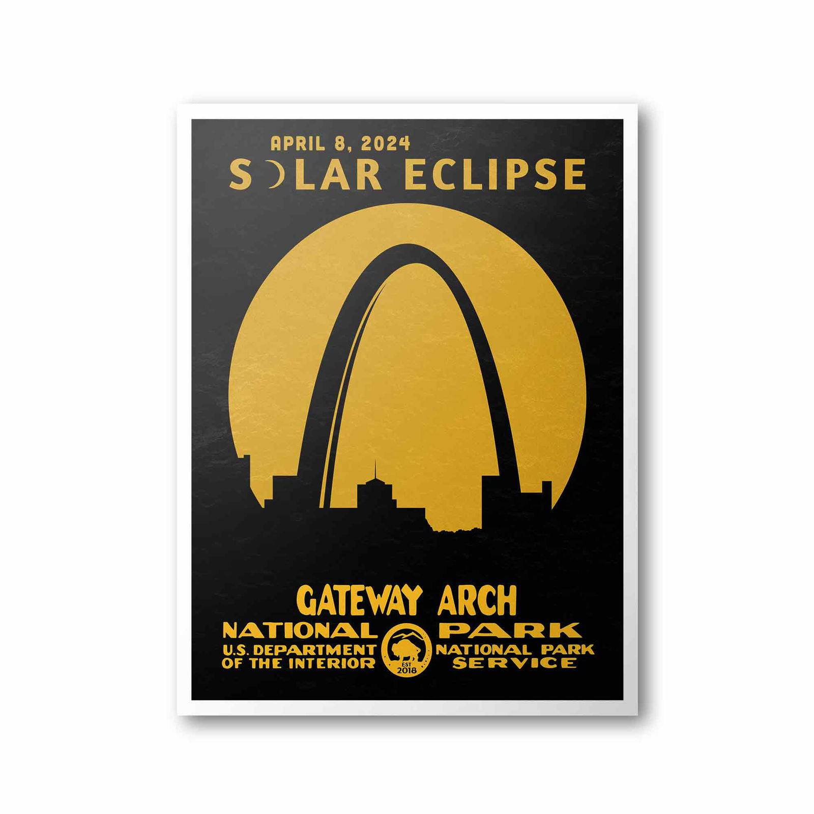 Gateway Arch National Park Solar Eclipse 2024 Poster | 2024 Great ...