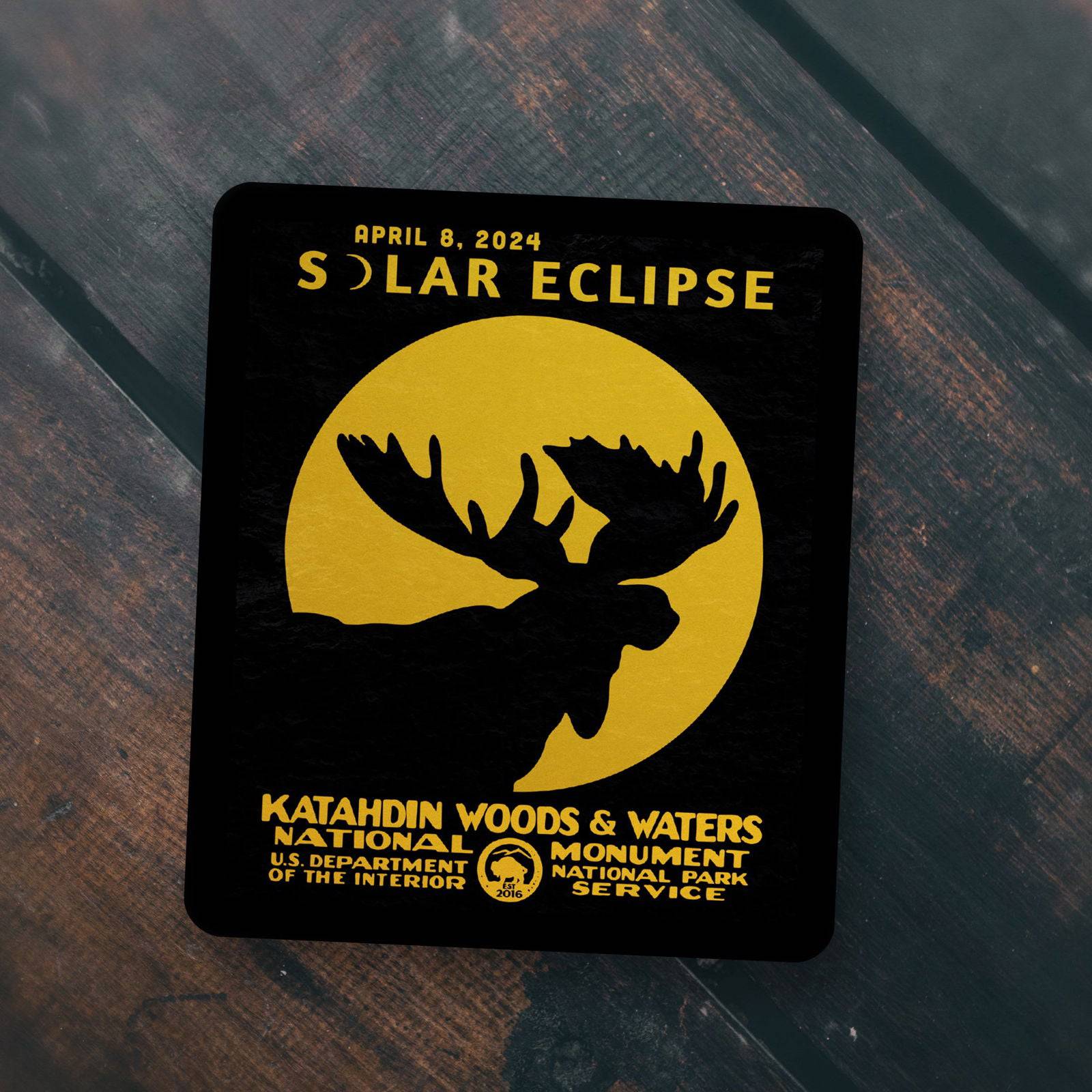Katahdin Woods & Waters National Monument Solar Eclipse 2024 Sticker ...